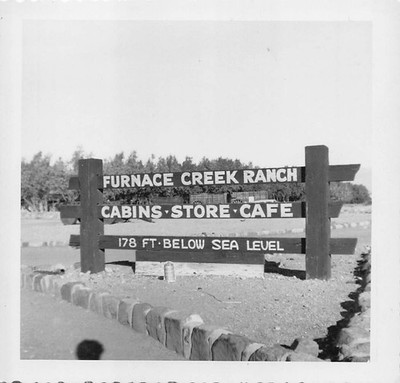 Vintage Furnace Creek Ranch Entrance Sign 1950s Photo Death Valley ...