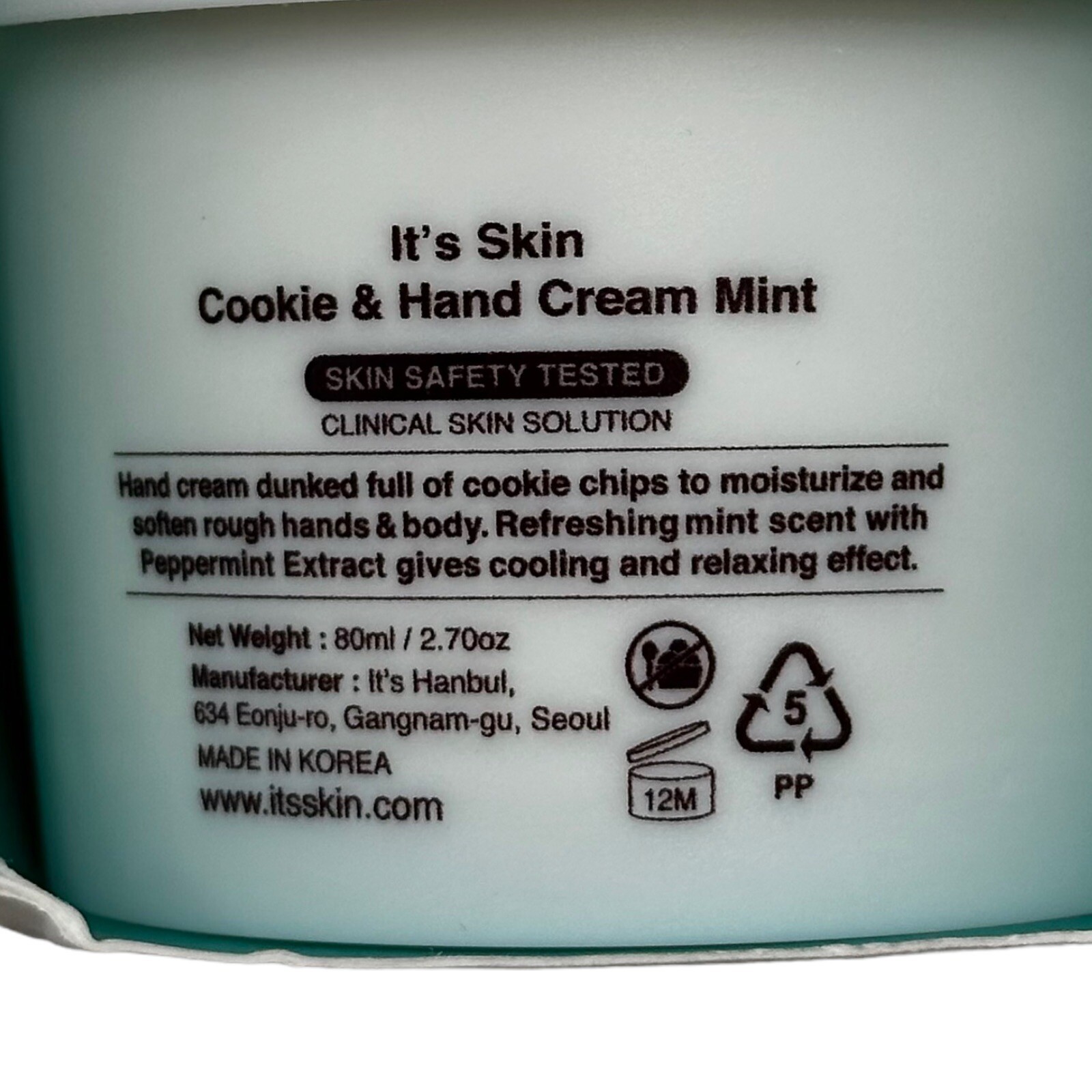 It's Skin Korea Cookie & Hand Cream Sugar Sweet Mint Scent 2.7 oz ...