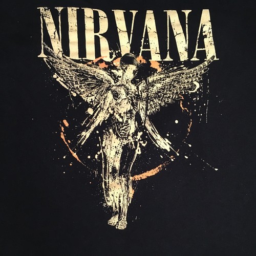 Nirvana T Shirt ADULT 2XL XXL In Utero on Front Angel Splatter Black ...