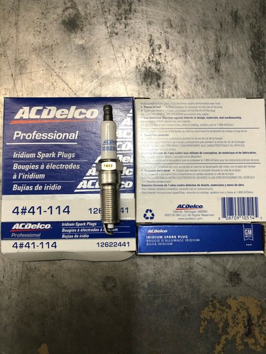 GENUINE ACDELCO PROFESSIONAL 41-114 GM 12622441 IRIDIUM SPARK PLUGS ...