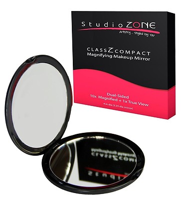 Black Compact Mirror for Purse & Travel. 1X and 10X Magnification | eBay