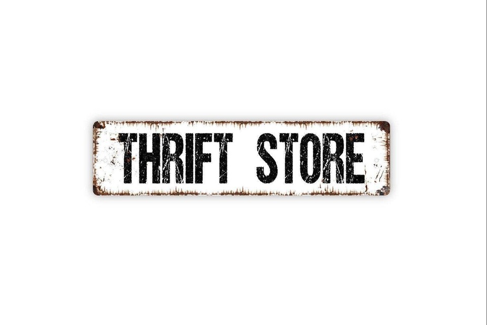Thrift Store Vintage Flea Market Sign & Plaque | eBay