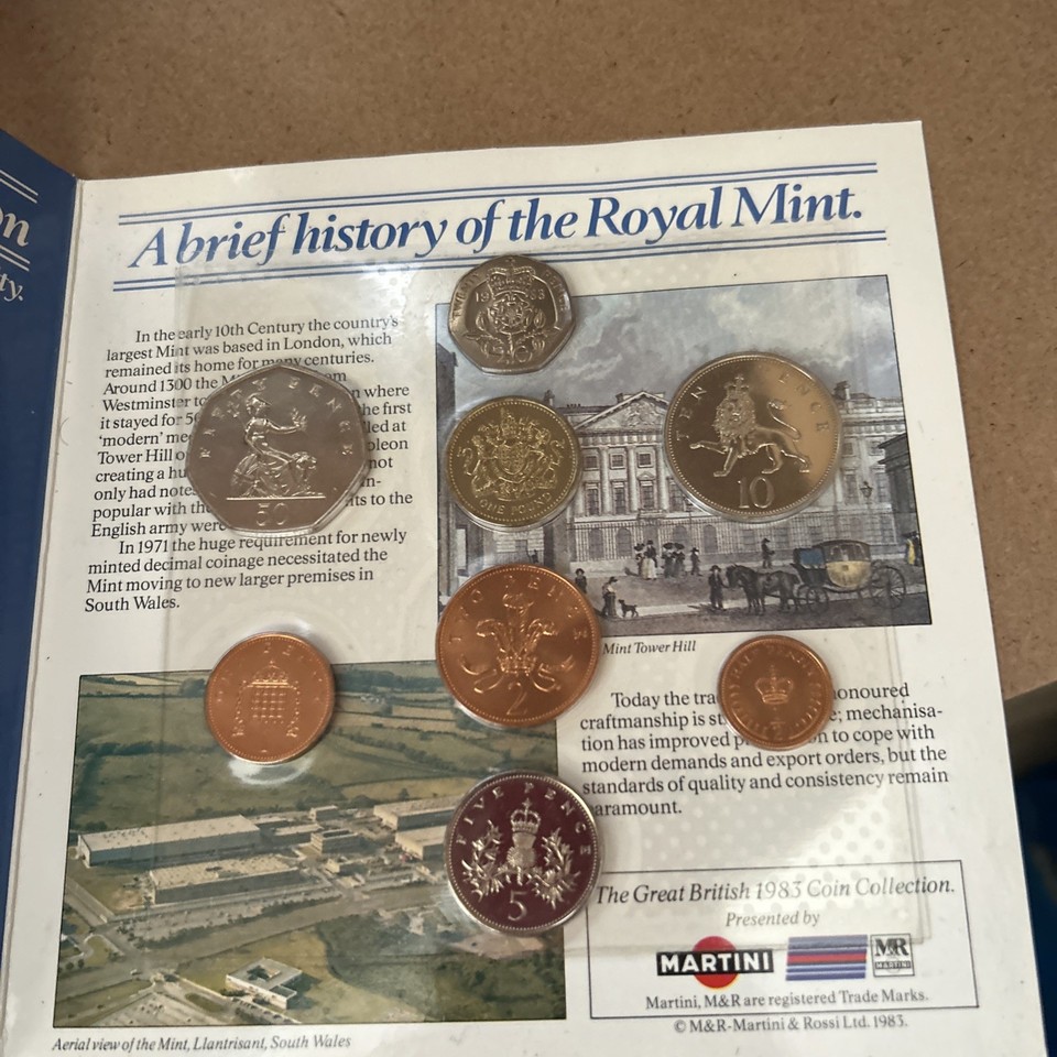 The Great British 1983 Coin Collection - 8 Uncirculated Coins Set ...