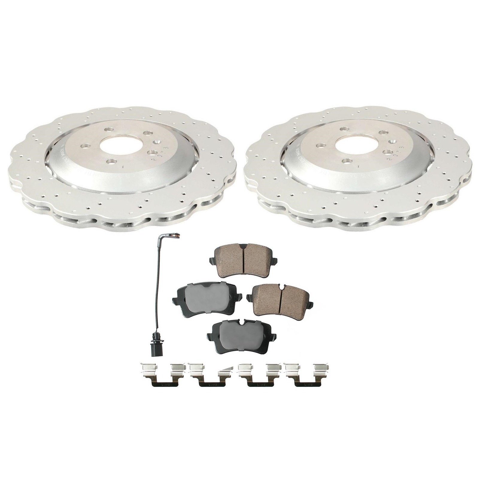 SHW OEM Rear Brake Kit 356mm Disc Rotors & Pad Set For Audi RS7 Base 4. ...