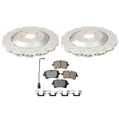 SHW OEM Rear Brake Kit 356mm Disc Rotors & Pad Set For Audi RS7 Base 4. ...