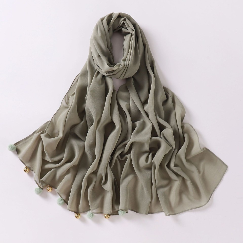 Fashion Women Muslim Chiffon Long Scarf Head Cover Wrap Shawls Islamic ...