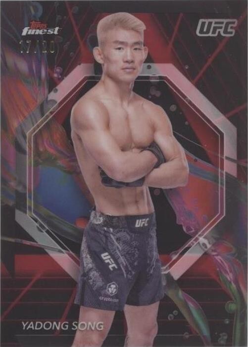 2024 Topps Finest UFC - Common Yadong Song #54 Red & Black Vapor ...