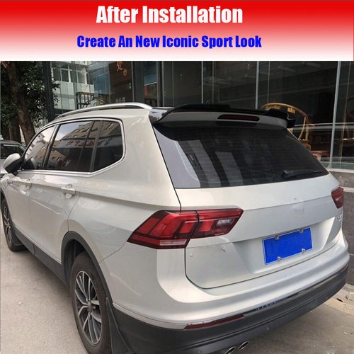 Fits Volkswagen VW Tiguan MK2 2017-19 REAL CARBON Rear Roof Spoiler ...