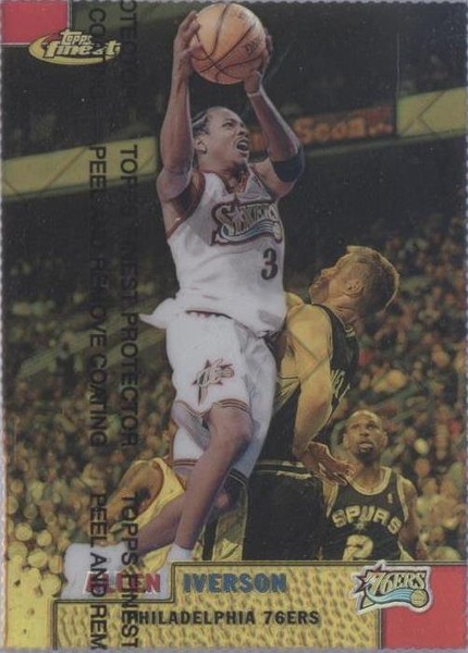 1999-00 Topps Finest - Gold Refractor #78 Allen Iverson /100 for sale ...