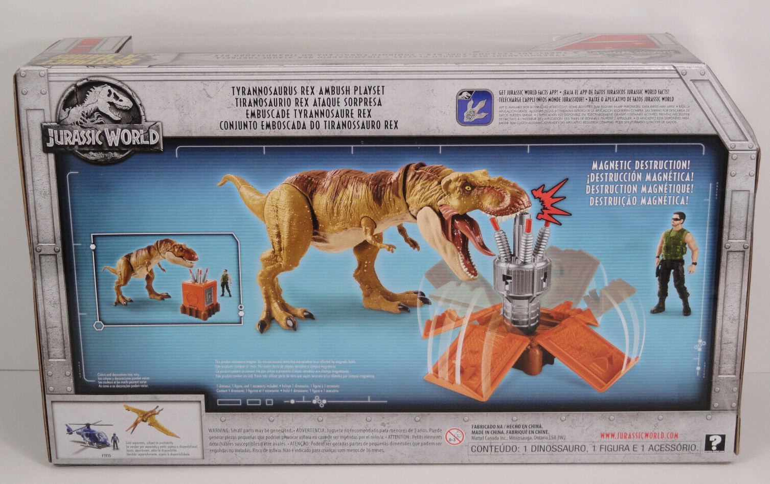 Jurassic World Tyrannosaurus Rex Ambush Destruct-A-Saurs T-Rex Mattel ...