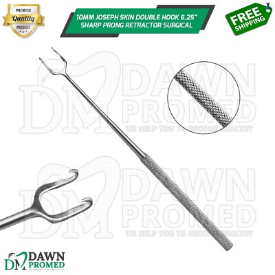 Joseph Skin Hook 10mm Double Sharp Prong 6.25" Retractor Surgical ...