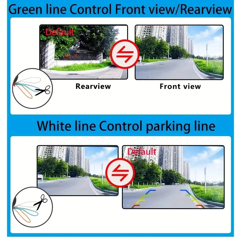170° Fisheye 1080P Car Camera Wide Angle Lens Rearview Backup Parking ...