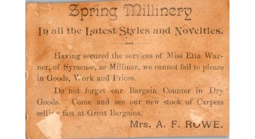 1910s Postcard: Pink Rose Forget-Me-Nots & Mrs Rowe Millinery Detail ...