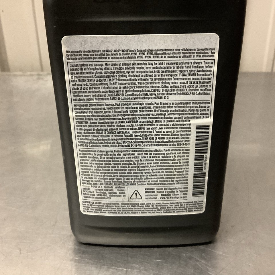 MOPAR NV245 NV247 NV249 Transfer Case Lubricant - 1qt 5016796AD | eBay