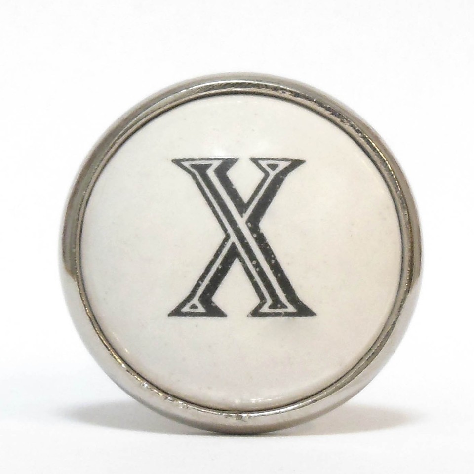 Ceramic Alphabet Letter Number Porcelain cupboard door Knobs | eBay