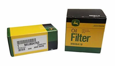 John Deere Original Equipment Fuel and Oil Filter M806418/MIU804763 Kit ...