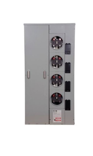 Four Meter 400 Amp Main Electrical Panel Eaton 1MP4124R 125A X 4 ...