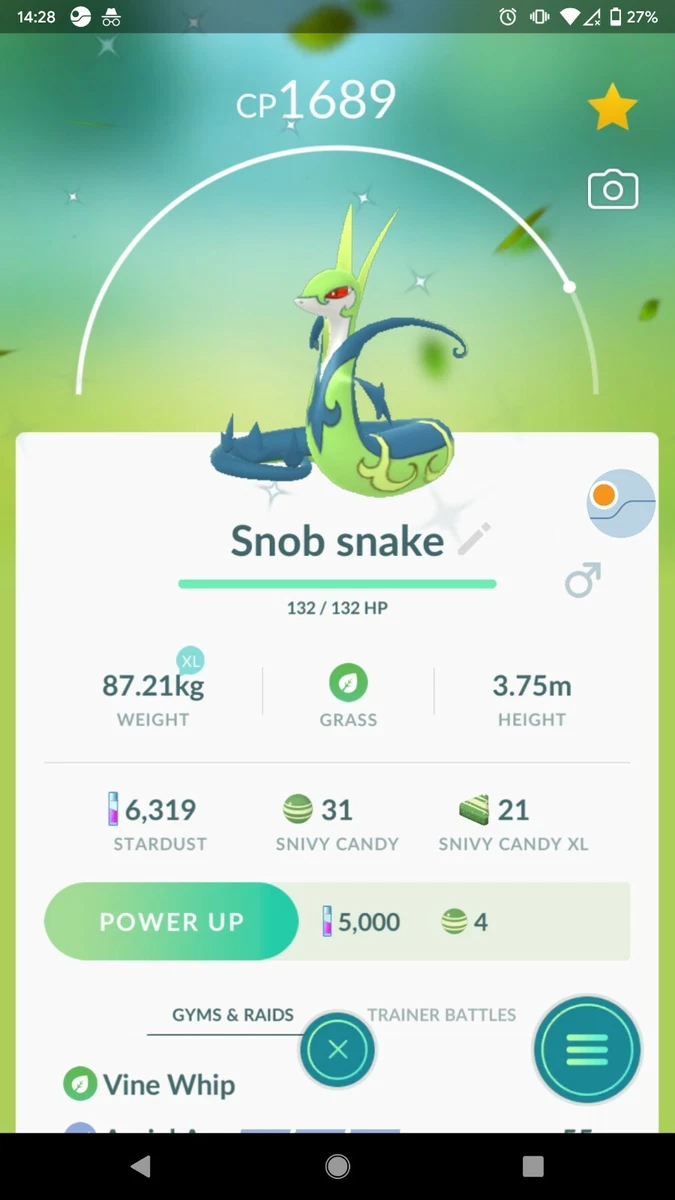 Pokemon Servine Evolution