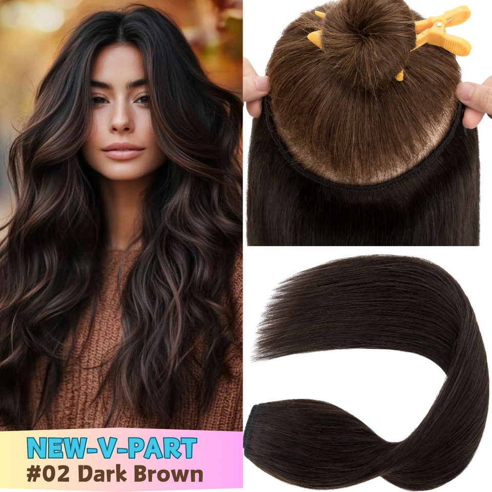 V-Part 22" One Piece U Shape THICK Clip in 100% Real Remy Human Hair ...
