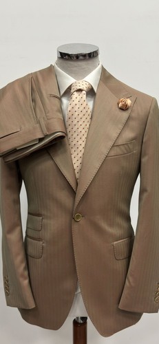 Brown super 180 one button wool suit | eBay