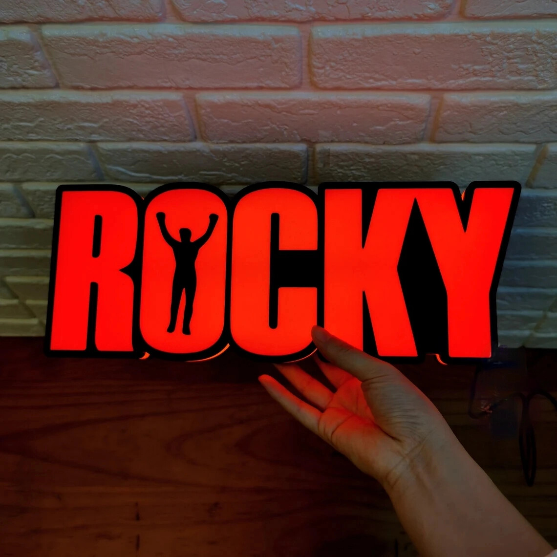 Rocky Balboa Sign LED Lightbox | Wall Art | Rocky Balboa Decor ...