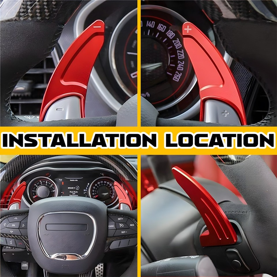 Steering Wheel Shift Paddle Extended Shifter Trim For Dodge Challenger ...