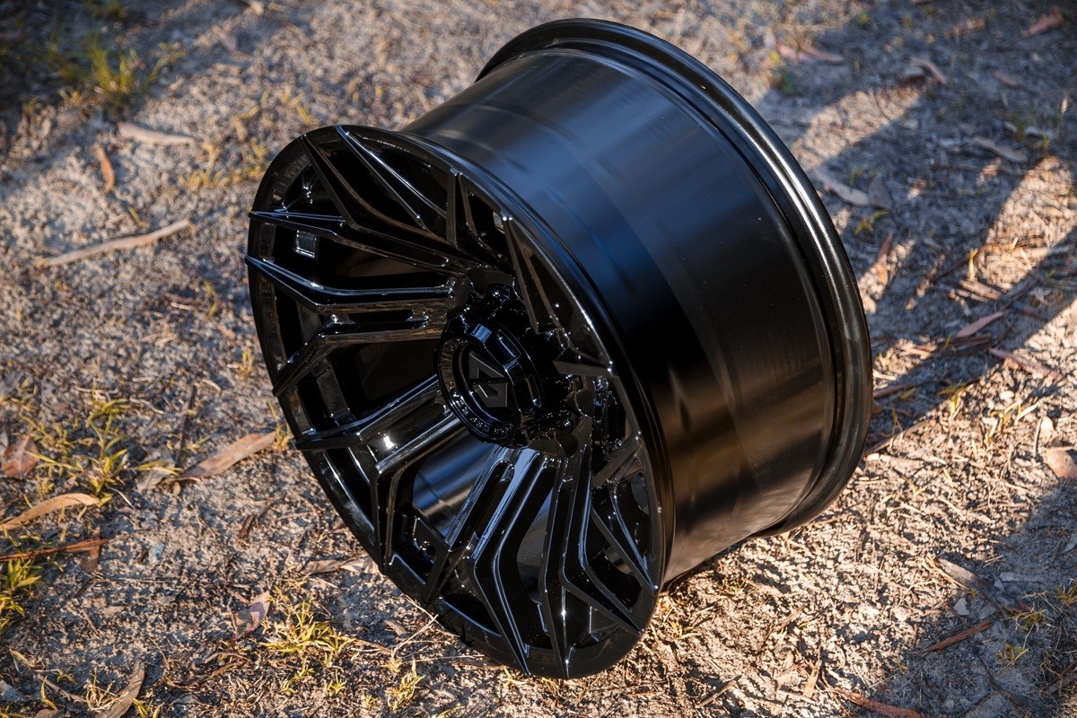 Set 4 20" Gear Off Road 776B Flair 20x10 8x6.5 -19mm Wheels Gloss Black ...