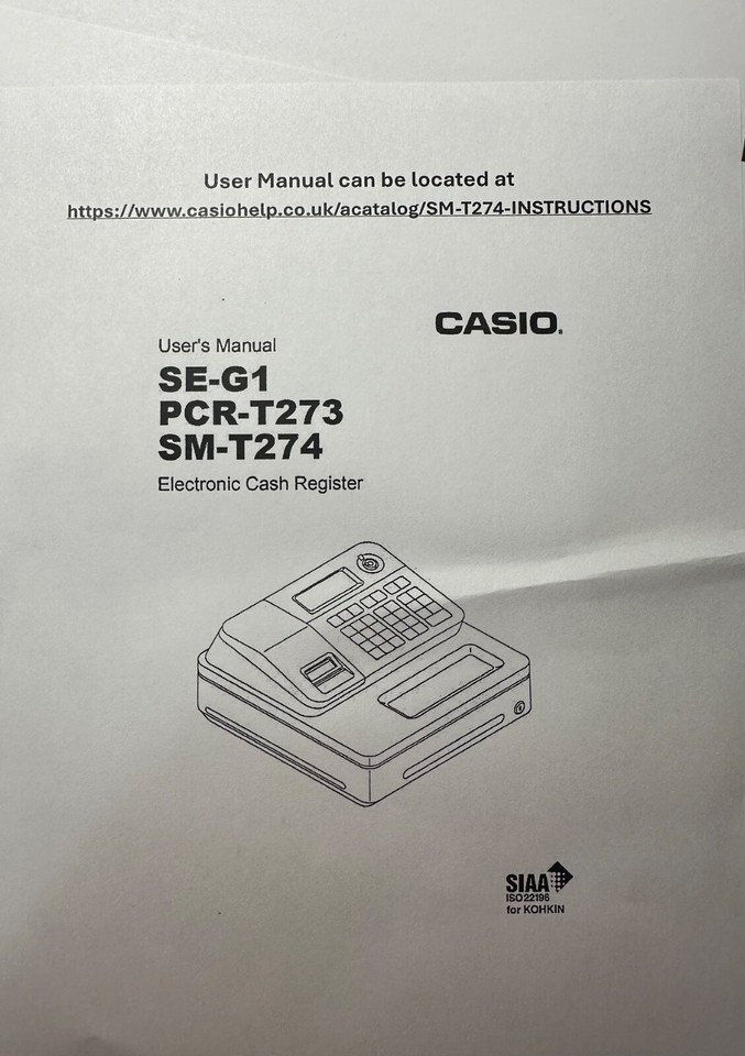 Casio SE-G1 Cash Register POS system RED with Ops & Drawer Keys TESTED ...