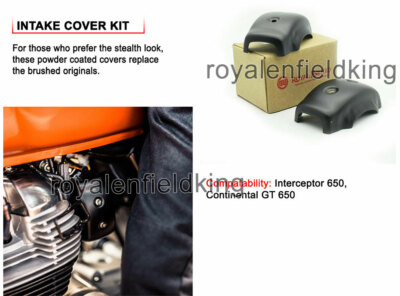 Intake Cover Kit Pair Genuine Royal Enfield GT and Interceptor 650 cc ...