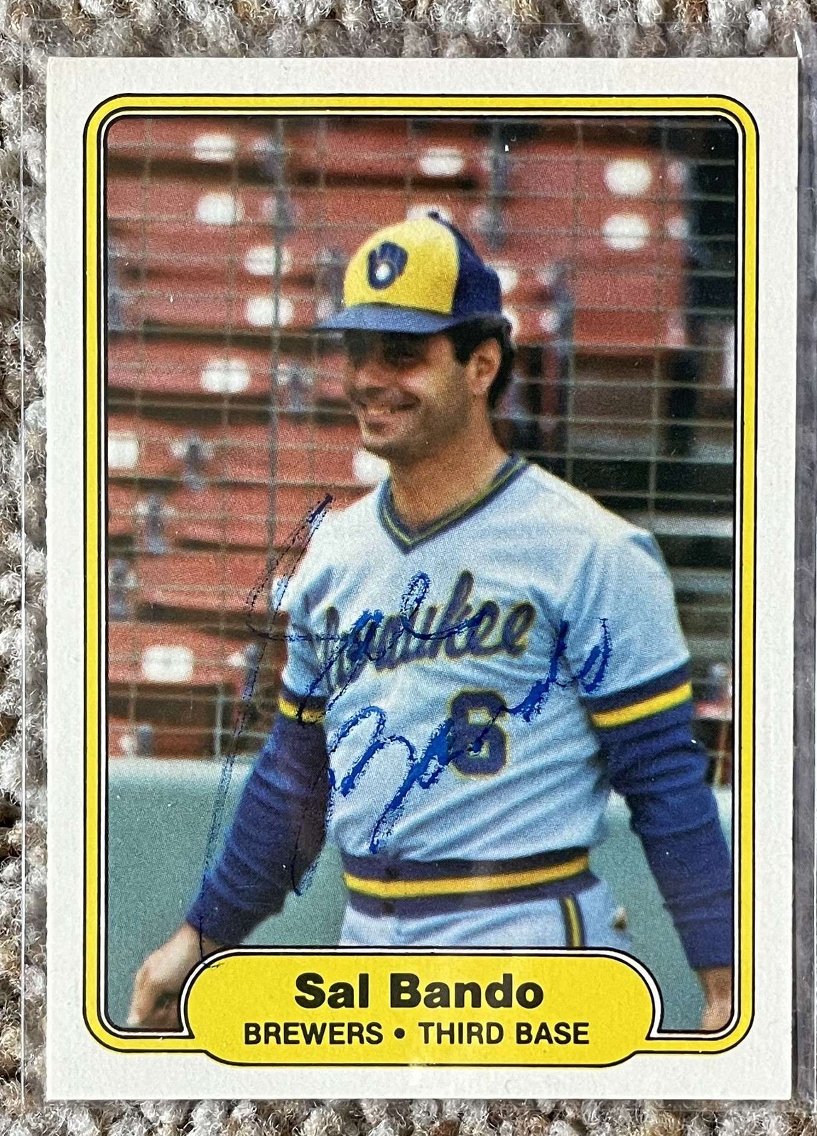 Sal Bando signed 1982 Fleer - Brewers | eBay