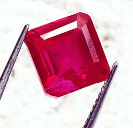 Natürlich Rot Rubin Quadrat Form Zertifiziert Lose Edelstein 9.85 CT ...