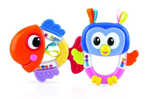 Nuby Rattle Pals Teether Toy, 3 Months Plus | eBay