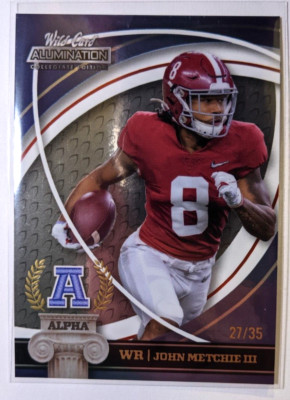 2021 WILD CARD ALUMINATION NIL COLLEGIATE ALPHA JOHN METCHIE III 27/35 ...
