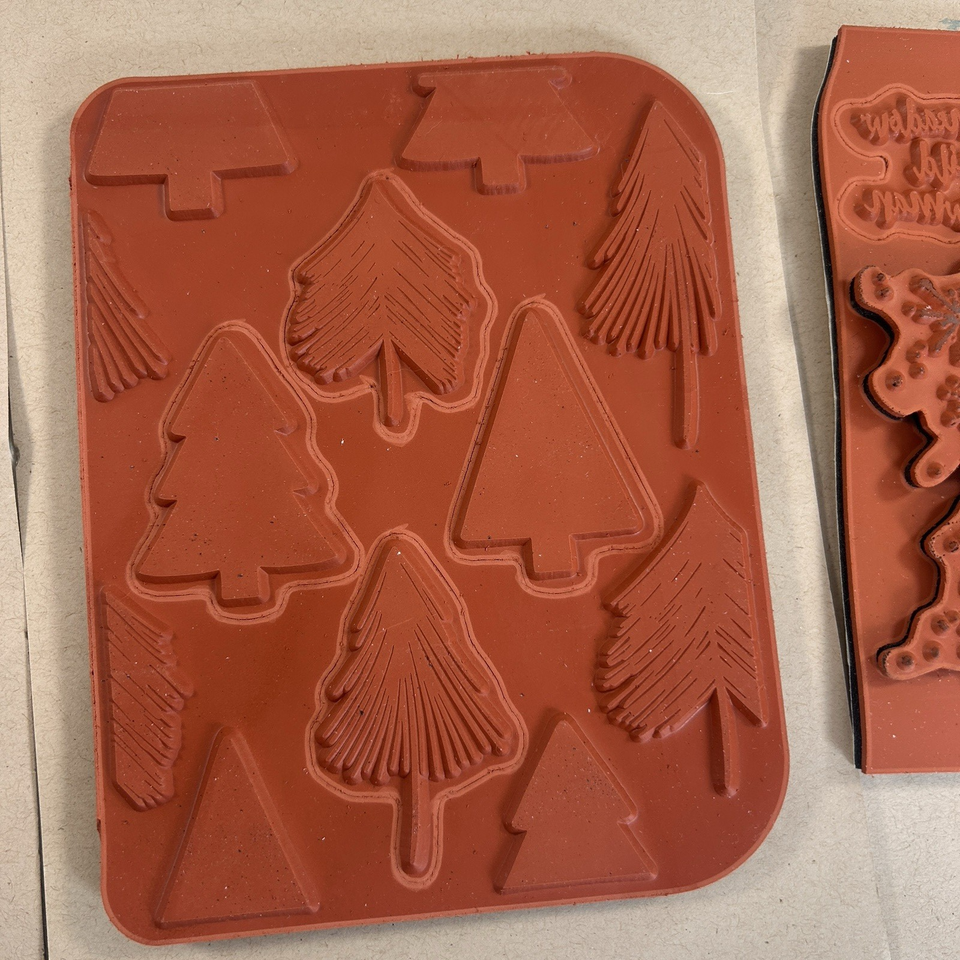 Unity Stamp Company Lot of Christmas Rubber Stamps Holiday Snowman ...