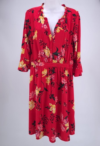 Old Navy Womens Dress Size Large Knee Length Tropical Bloomcore Flowers ...
