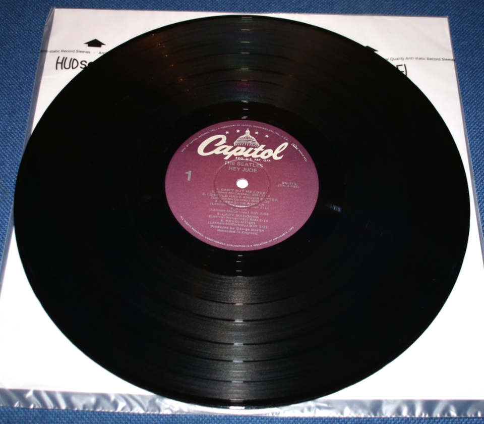 The Beatles - Hey Jude LP (1978-Purple Capitol), Ultrasonically Cleaned ...