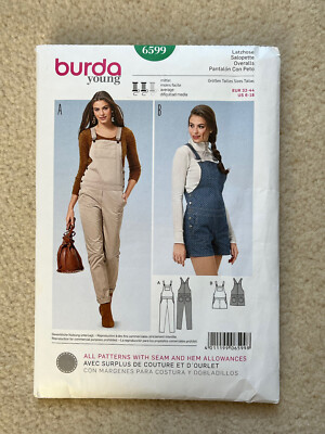 Burda Young 6599 Pattern Overalls Long or Short Sizes 6-18 | eBay