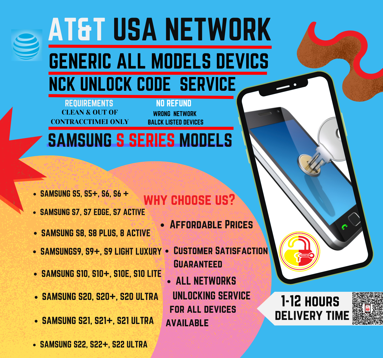 Samsung Galaxy S20, S20+, S21, S21+, S22, S22+, S23 | AT&T USA NCK ...