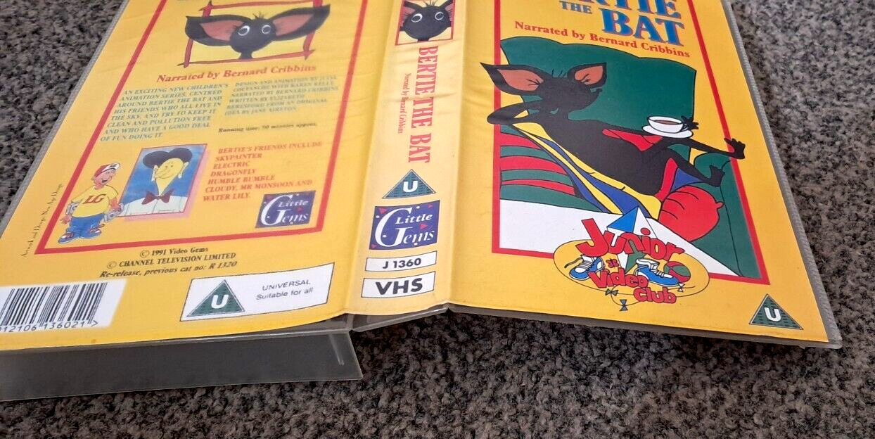 BERTIE THE BAT NARRATED BY BERNARD CRIBBINS PAL VHS VIDEO KIDS CHILDREN ...