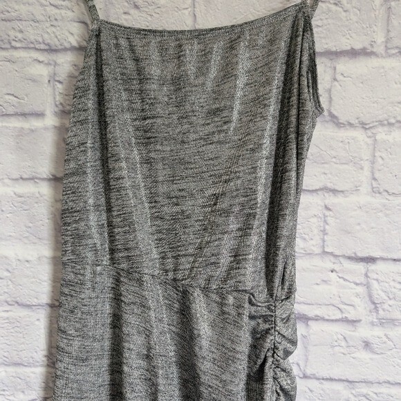 Reformation Flare Mini Dress S Silver Metallic NEW Ruched Bodycon Party ...