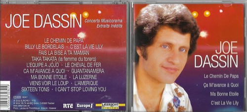 CD 16 TITRES JOE DASSIN CONCERTS MUSICORAMA EXTRAITS INEDITS LaserLight ...