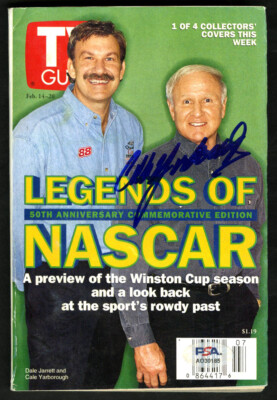 Cale Yarborough SIGNED TV Guide Legends NASCAR Dale Jarrett PSA/DNA ...