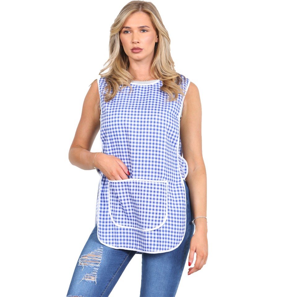 LADIES TABARD WOMENS TABBARD APRON WITH POCKET KITCHEN CLEANING CHEF ...