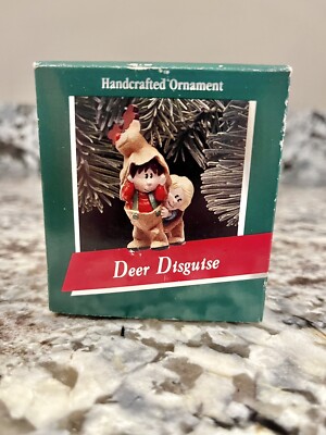1989 Hallmark Keepsake Deer Disguise Ornament - Kids in Deer Costume ...
