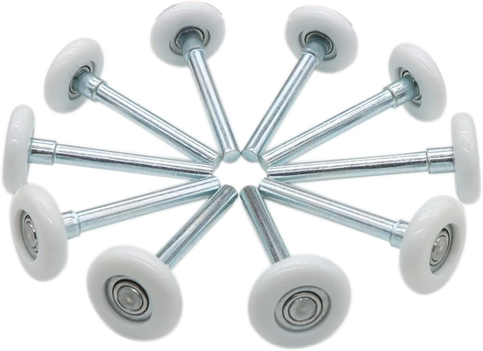 Garage Door Roller, White 1.8" Quiet Nylon Garage Door Wheels 4" Stem ...