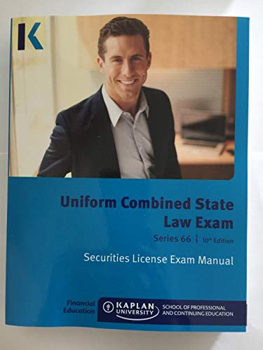 Kaplan Series 66 License Exam Manual 10th Edition an... | eBay