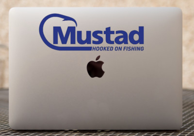 Mustad Fishing Rod Logo Decal- Hunting Sticker- Outdoor Decal- Boat ...