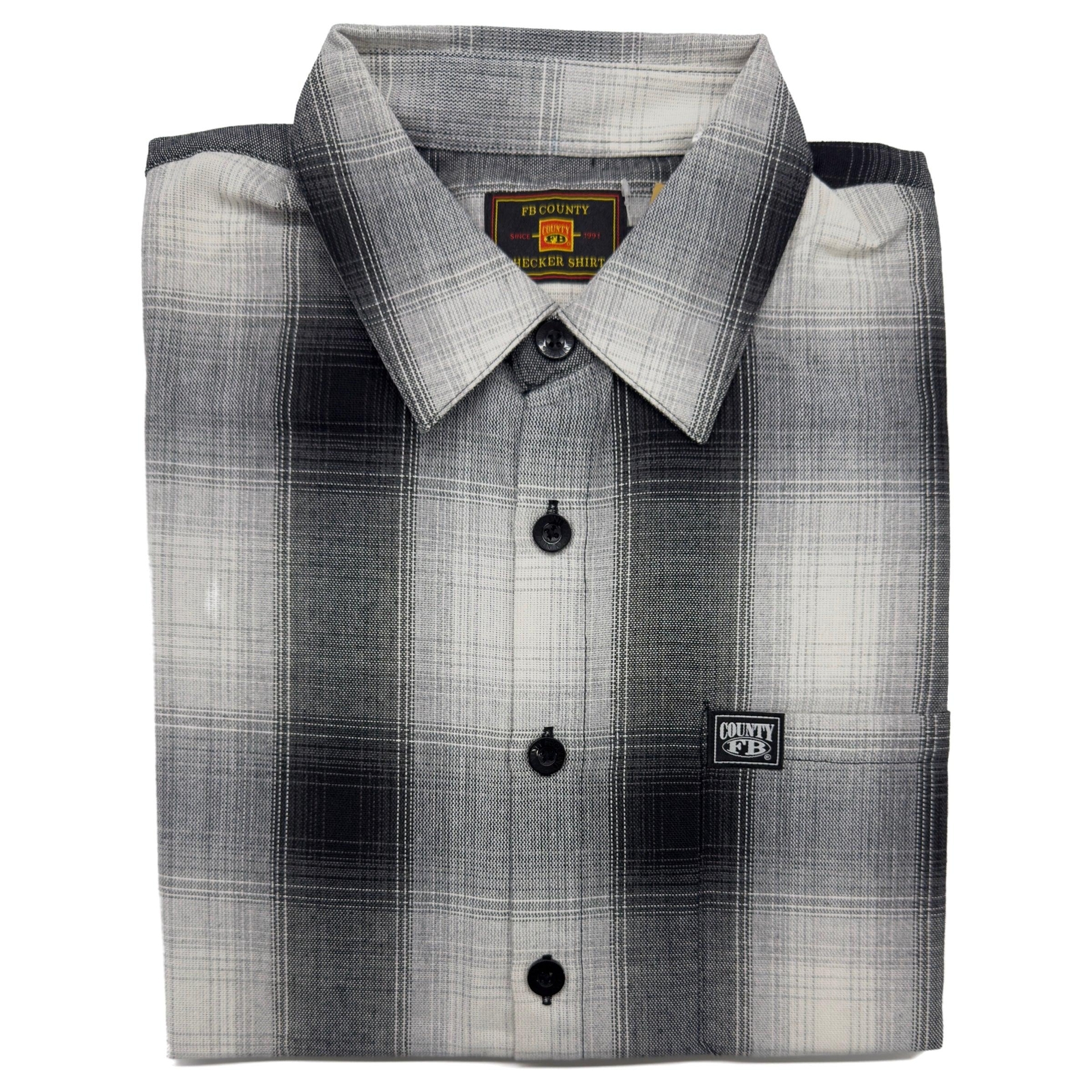 FB County Short Sleeve Checker Flannel Shirt | eBay