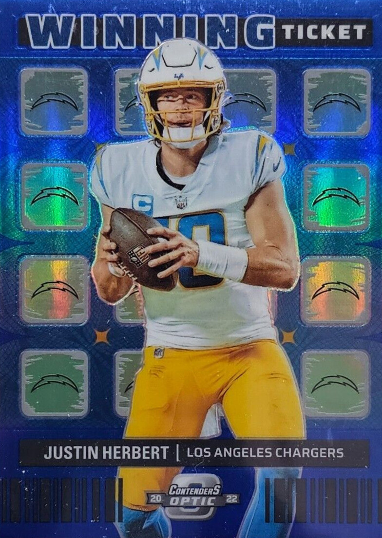 2022 Panini Contenders Optic - Winning Tickets Blue Prizm #WT-6 Justin ...