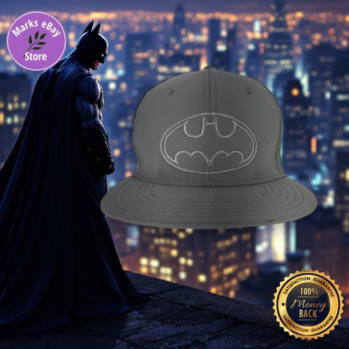 DC Comics Batman Hat Cap Grey Embroidered Grey Color Snap Back New With ...